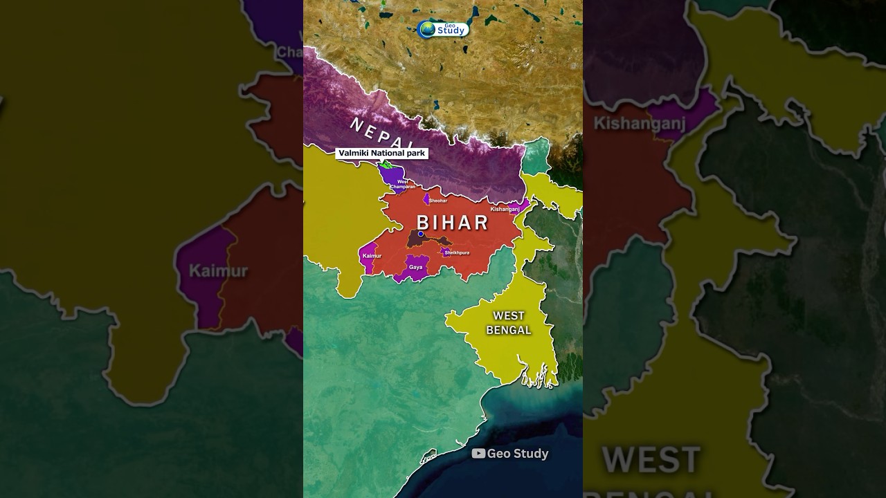 BIHAR ( बिहार ) Through Map Animation | Indian Geography #geography #bihar #geostudy