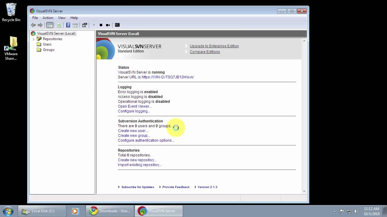 Subversion Server on Windows in 8 Minutes