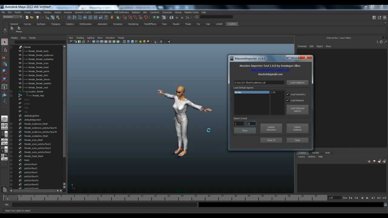Massive Importer v1.8.0 for Maya Tutorial