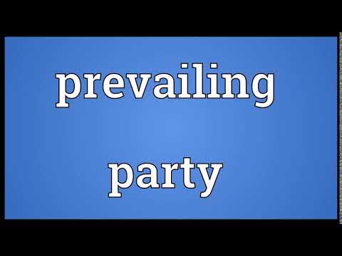 Prevailing party Meaning | Wordogram