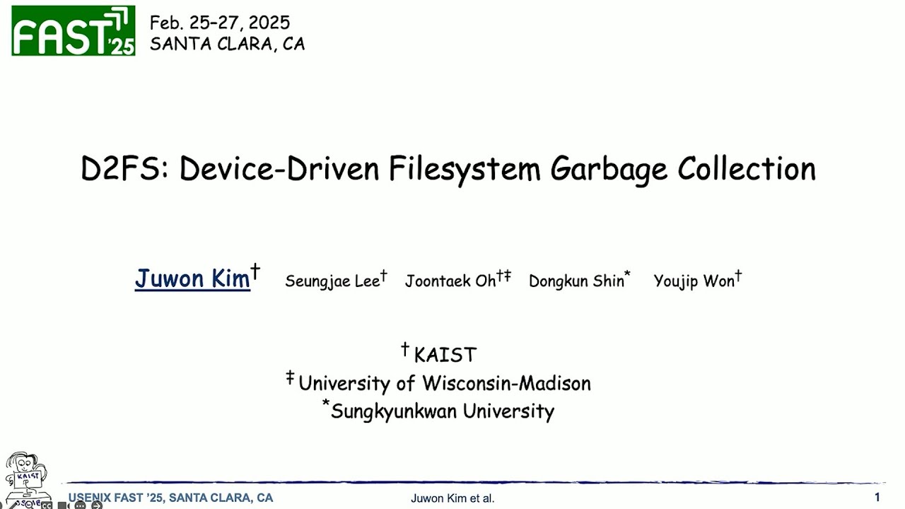 FAST '25 - D2FS: Device-Driven Filesystem Garbage Collection