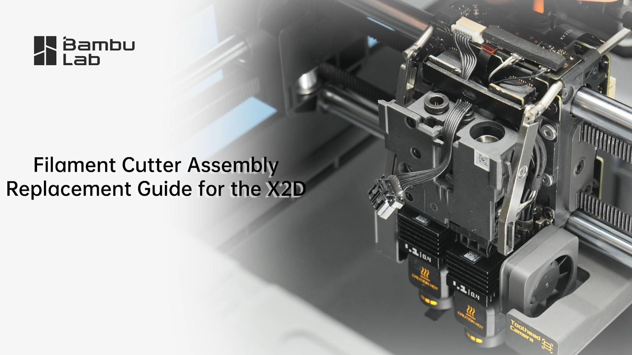 Bambu Lab X2D Filament Cutter Assembly Replacement Guide