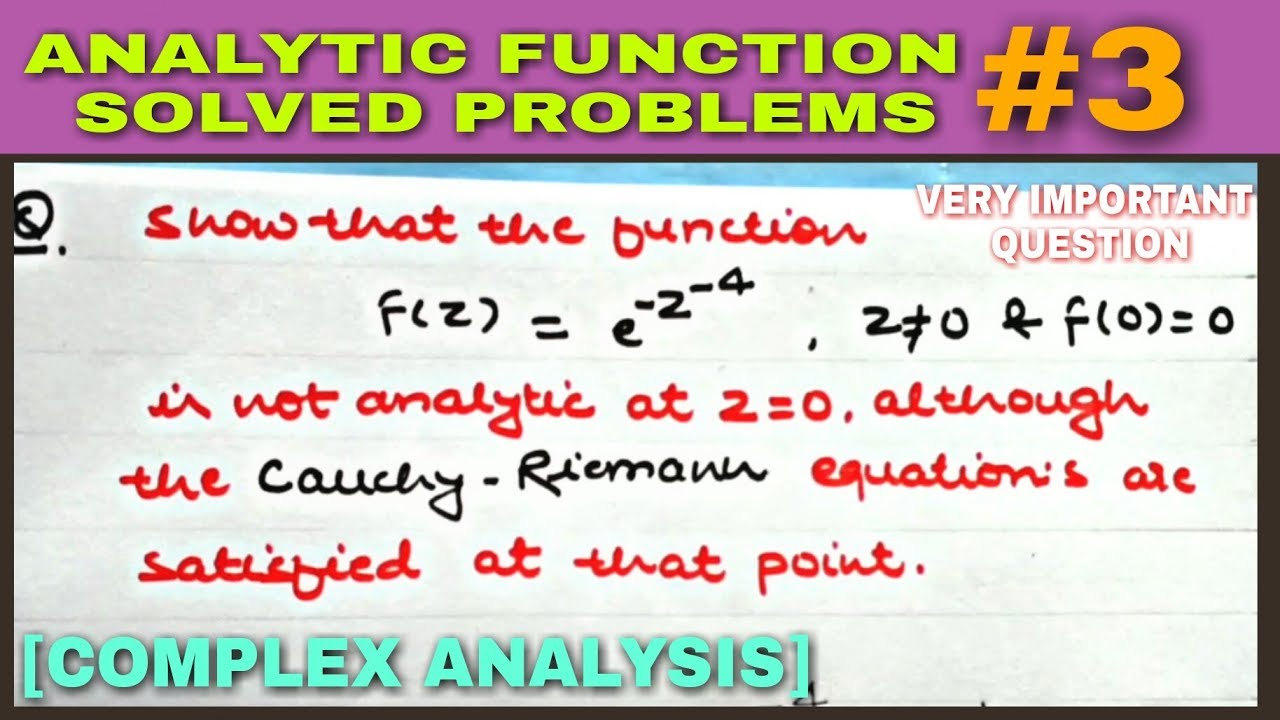 Analytic function solved problems - 3