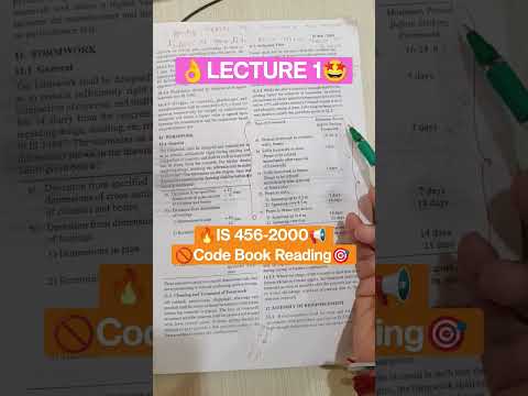 IS Code (456-2000) Book Reading ll Shorts for civil engineers , #civilbrains #civilsiteengineers