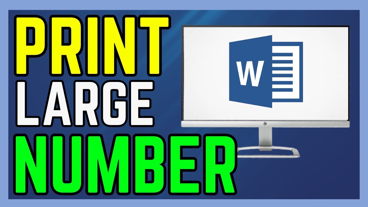 How To Print Large Numbers In Word - (Simple Guide!)