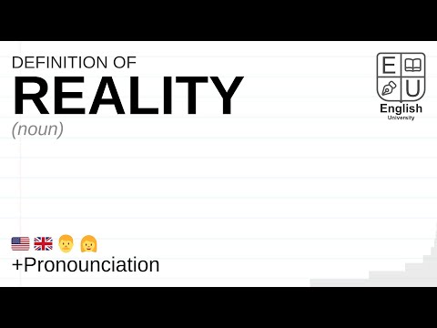 REALITY meaning, definition & pronunciation | What is REALITY? | How to say REALITY