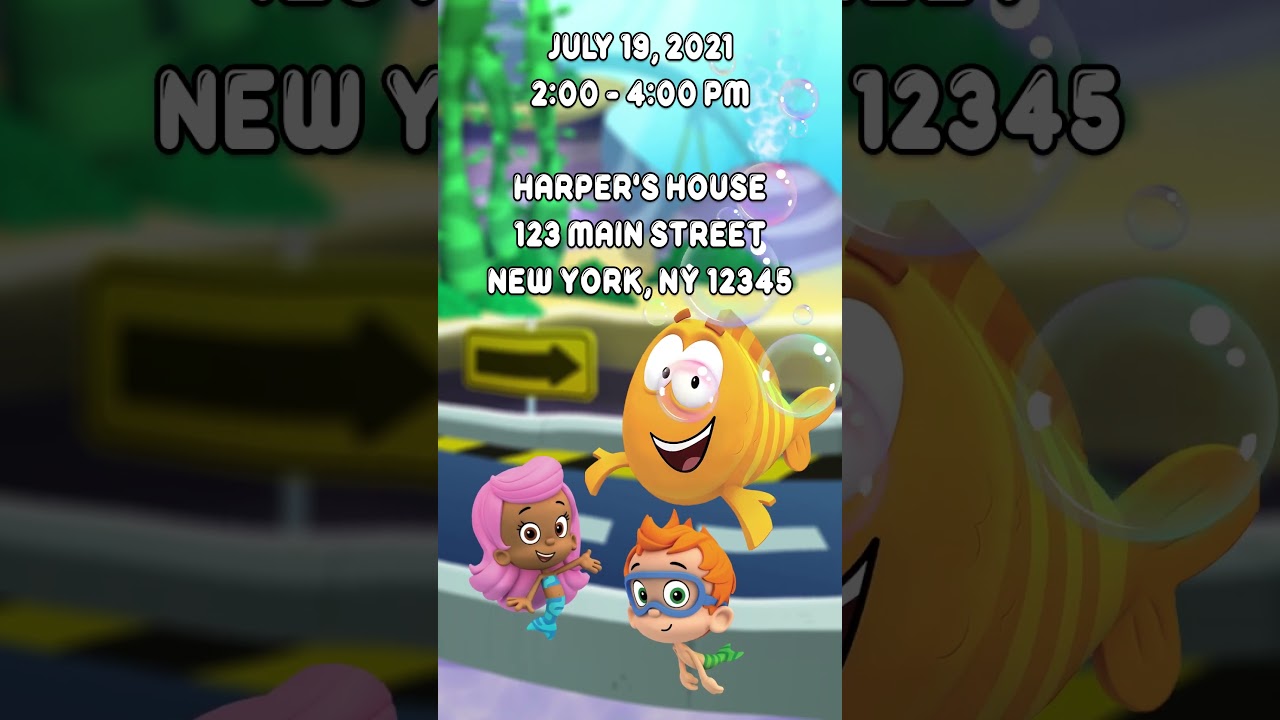 Animated Birthday Invitation (Bubble Guppies)