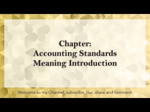 Accounting Standards meaning Introduction