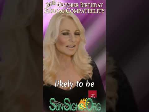 October 20 Birthday Zodiac Compatibility ♎️ Born On October 20-Happy Birthday | SunSigns.Org #shorts