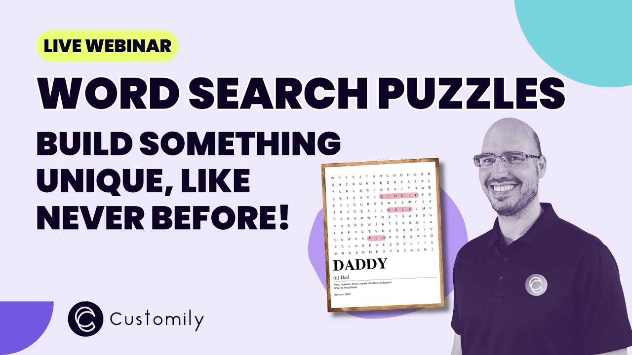 Customily Live Sessions 2026 – New Feature: Discover Word Search Puzzles 🧩 Full Tutorial