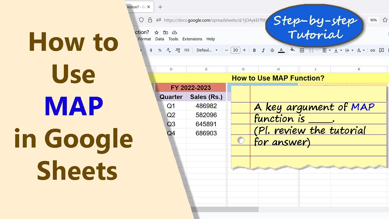 Google Sheets | MAP | Function | LAMBDA | How to Use | Example | Spreadsheet | Tutorial | Formula