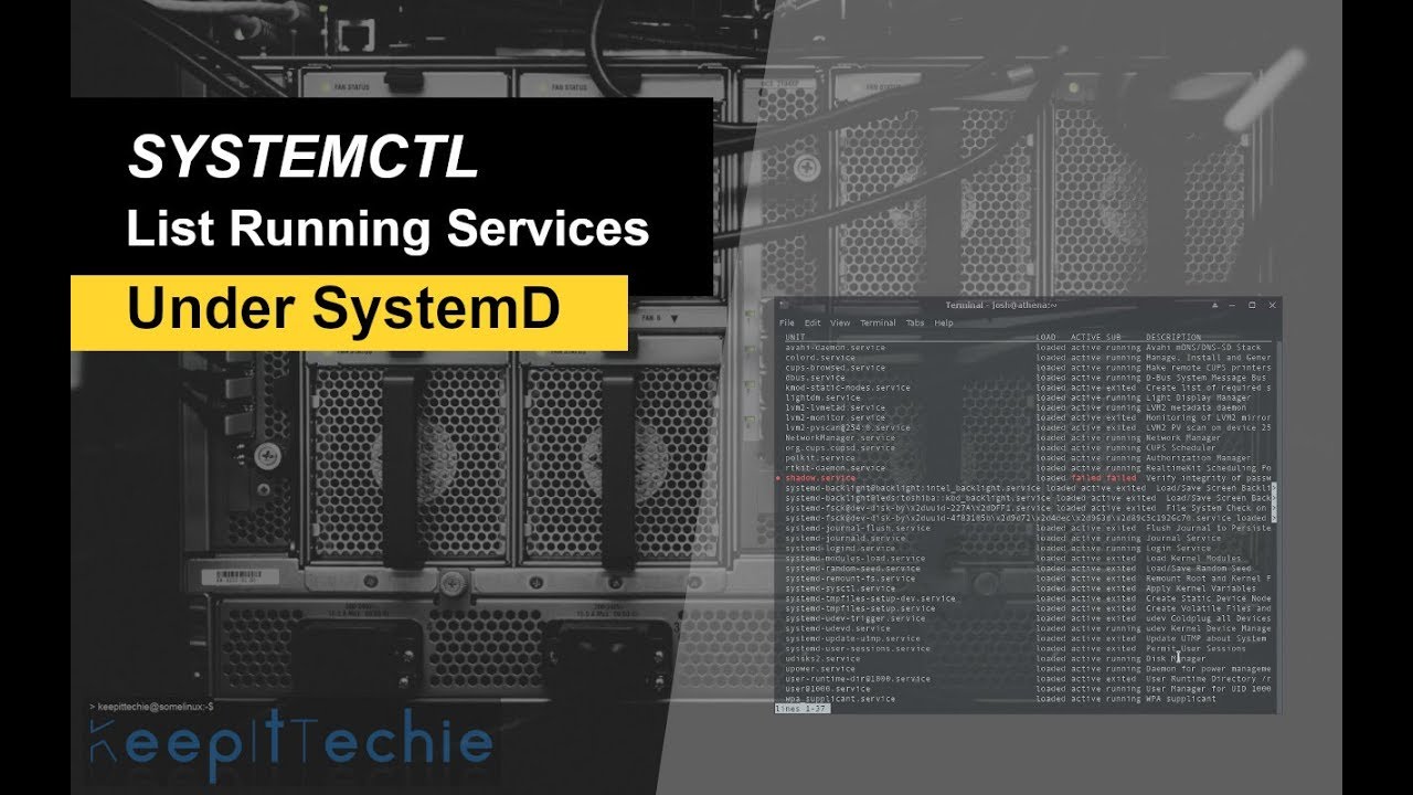 SYSTEMCTL | List Running Services under systemd