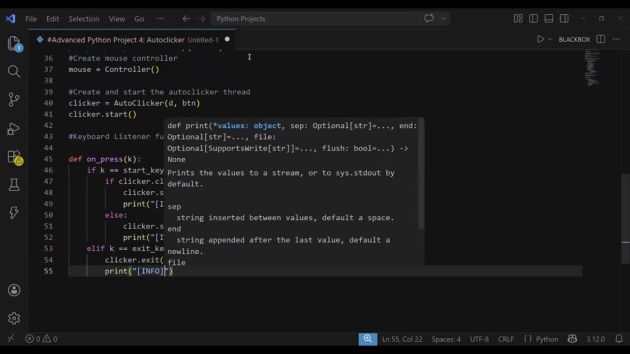 (4) Python Advanced Project: Autoclicker in Python