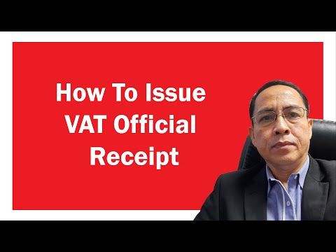 How To Issue VAT Official Receipt