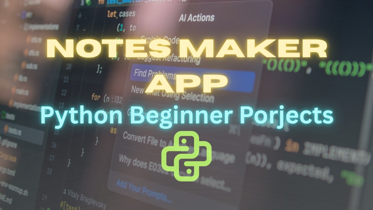 Python Notes Maker Project | Console Based Notes App in Python | @ExcitedNuclei