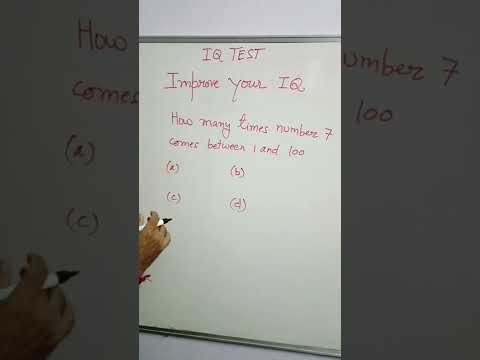 IQ | How many number 7 comes between 1 and 100 |#shorts