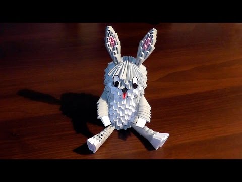 3D origami Bugs Bunny (rabbit) tutorial | The Secrets of Origami