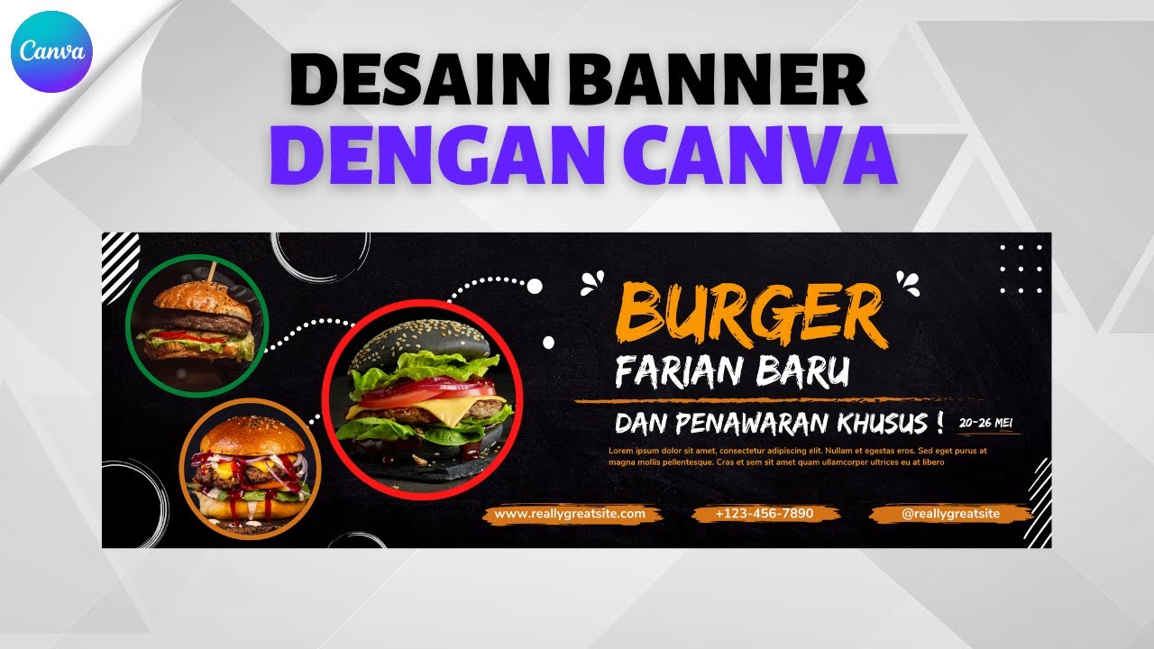 Cara membuat desain banner di canva | Canva untuk Pemula