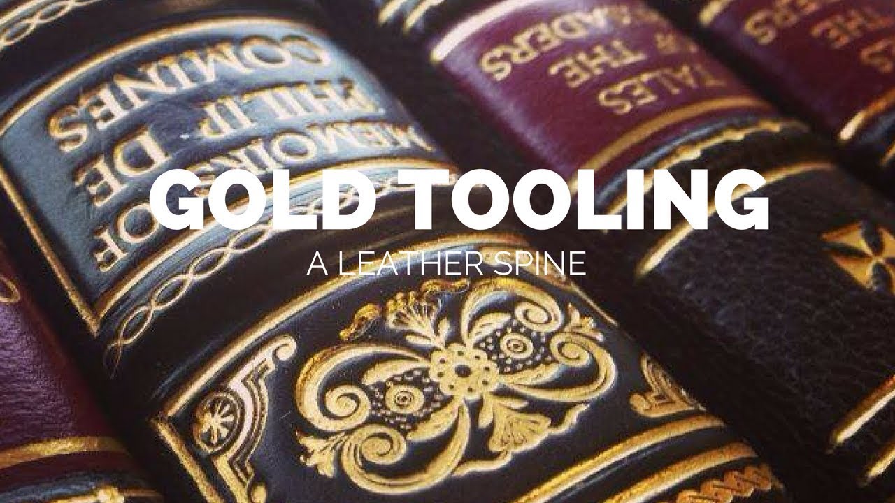 Gold Tooling a Leather Spine