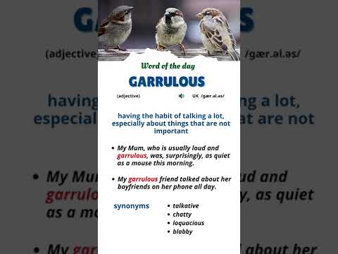 GARRULOUS | Word Of The Day | 🗣 Garrulous Meaning | English Vocabulary