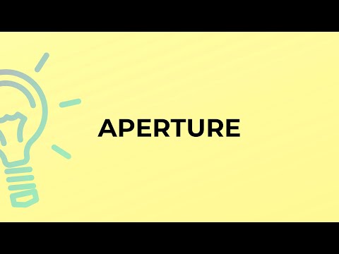 What is the meaning of the word APERTURE?