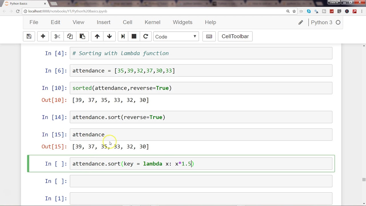 Python 3 Programming Tutorial | #3 Sorting data in Python with lambda function