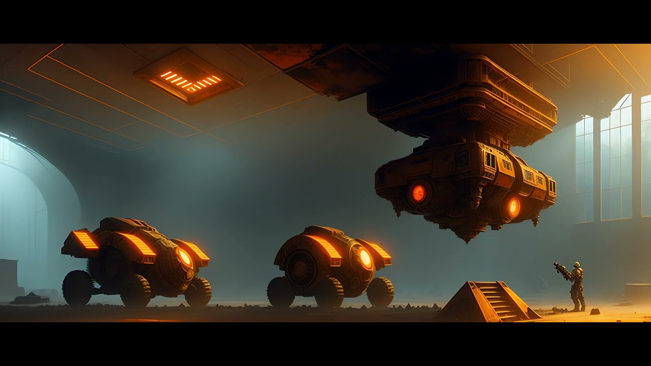 Introverts Dreamscape - giant robots - Rusted cars - Open door - Rusted old build - Hell Robot