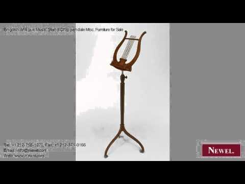 English Antique Music Stand Chippendale Misc. Furniture