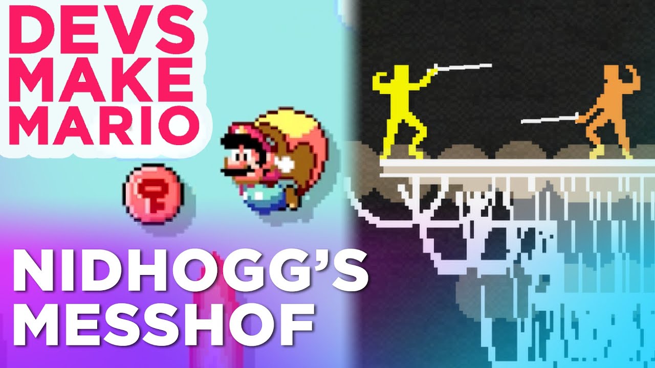 NIDHOGG's Creator Builds a Super Mario Maker Level — Devs Make Mario