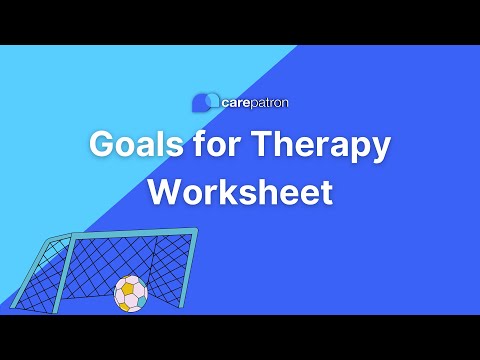 Goals for Therapy Worksheets