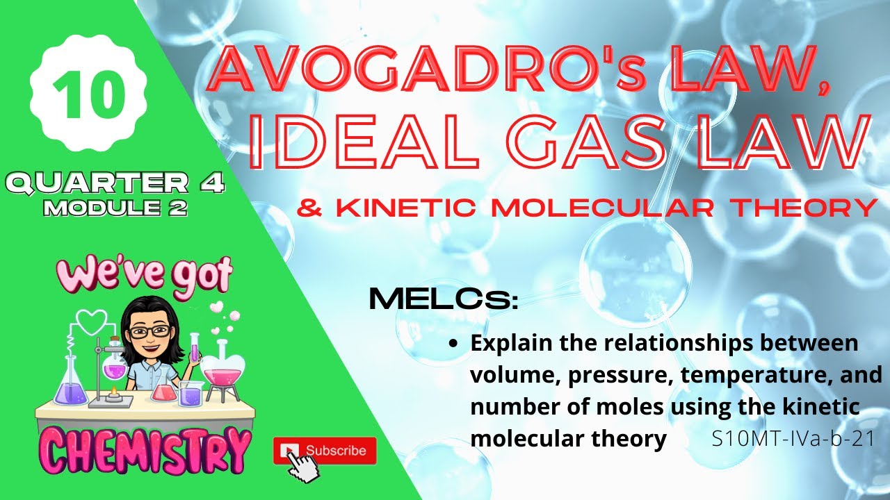 Grade 10 SCIENCE | Quarter 4 Module 2 | Kinetic Molecular Theory, Avogadro's Law and Ideal Gas Law