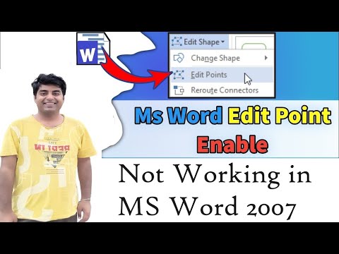 edit points / edit shape is not working in ms word 2007, ms excel 2007 | Explained in english