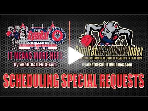GymRat TUTORIAL -SPECIAL SCHEDULING REQUESTS