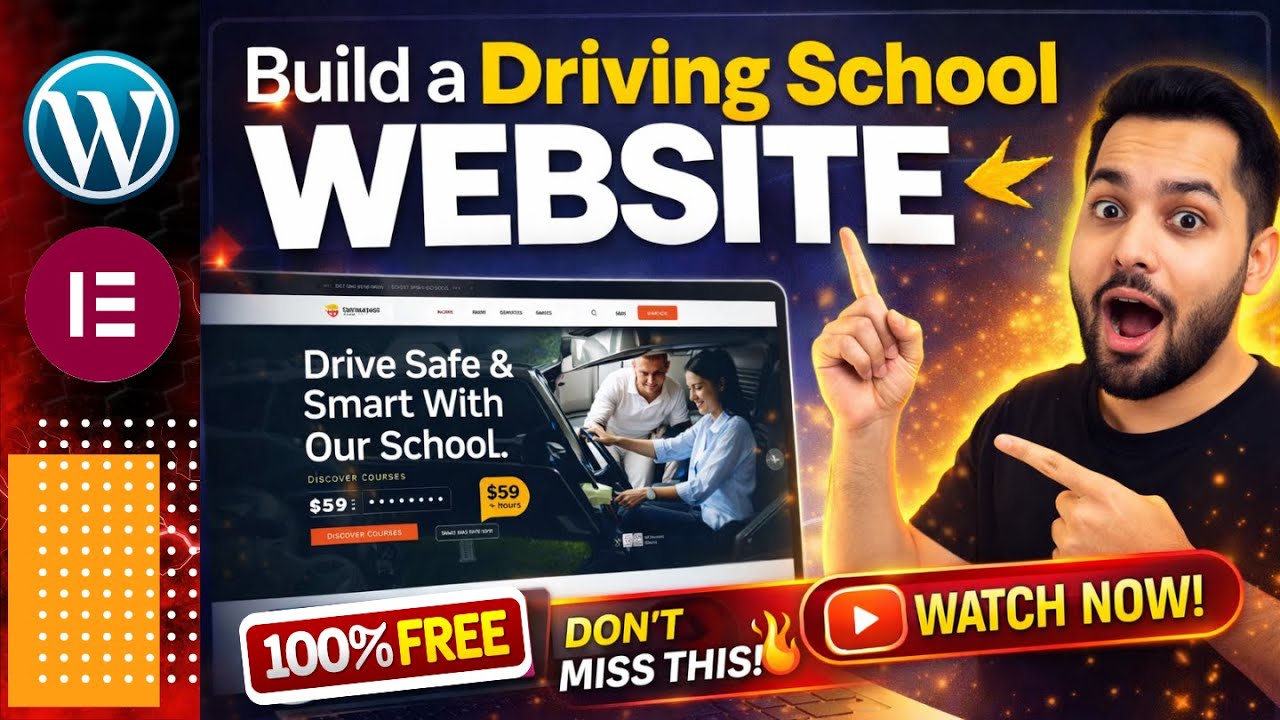 FREE - How to Create a Driving School Website with WordPress & Elementor | Step-by-Step