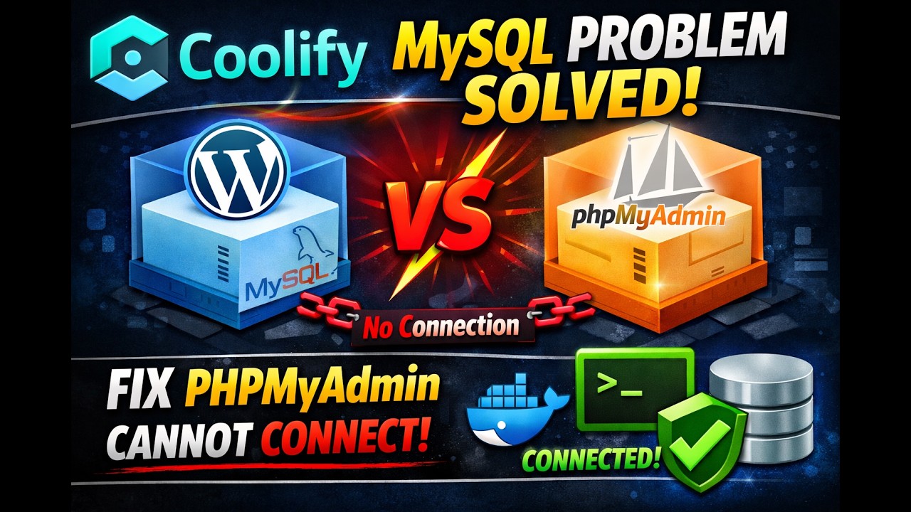 Coolify MySQL Problem Solved | Fix PHPMyAdmin Connection Error (Docker Network Fix)