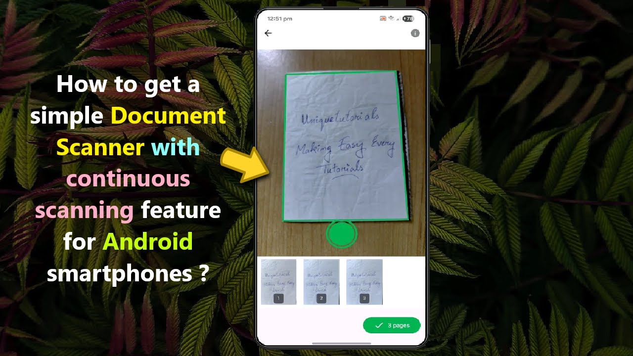 How to get a simple Document Scanner with continuous scanning feature for Android smartphones ?