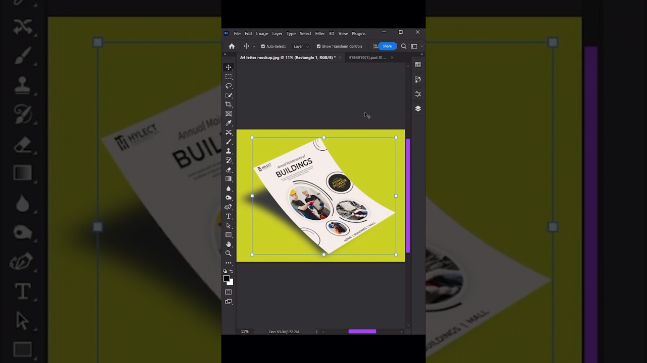Add Design In Paper Mock-up 🤩 || Photosh Tutorial ~ Muhammad Adil #photoshop #photoshoptutorial