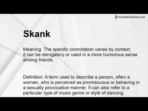 Skank Meaning