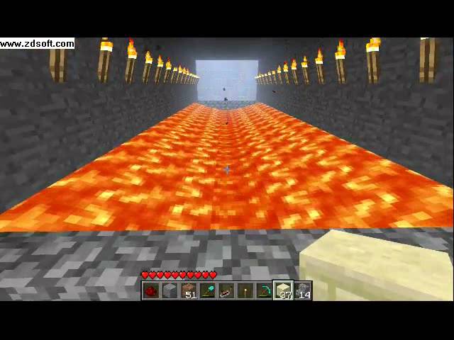 Huge Piston Bridge with Lava by Badbean Minecraft Map