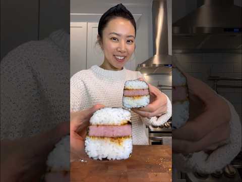Gochujang glazed spam musubi