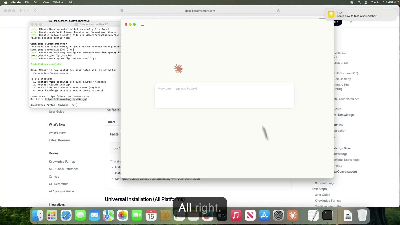 Mac OS Users - Install Basic Memory