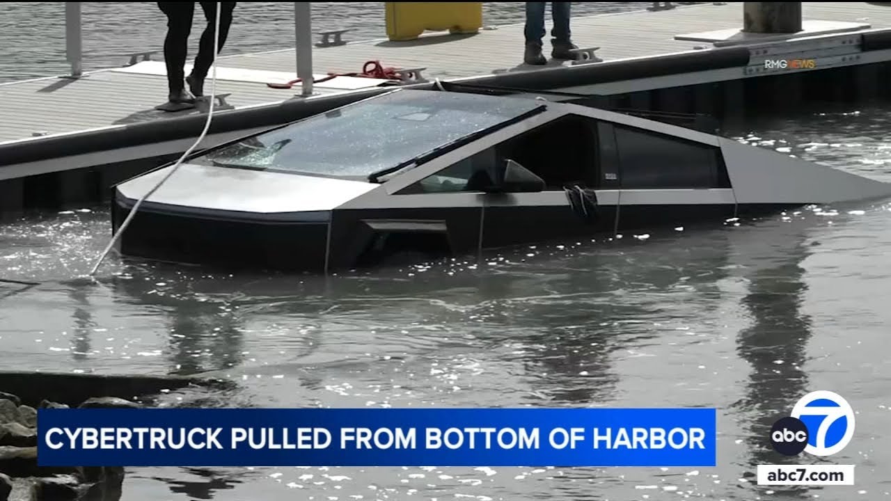Cybertruck Gets Fished out of Ventura Harbor, Proves Teslas Can't Swim ...