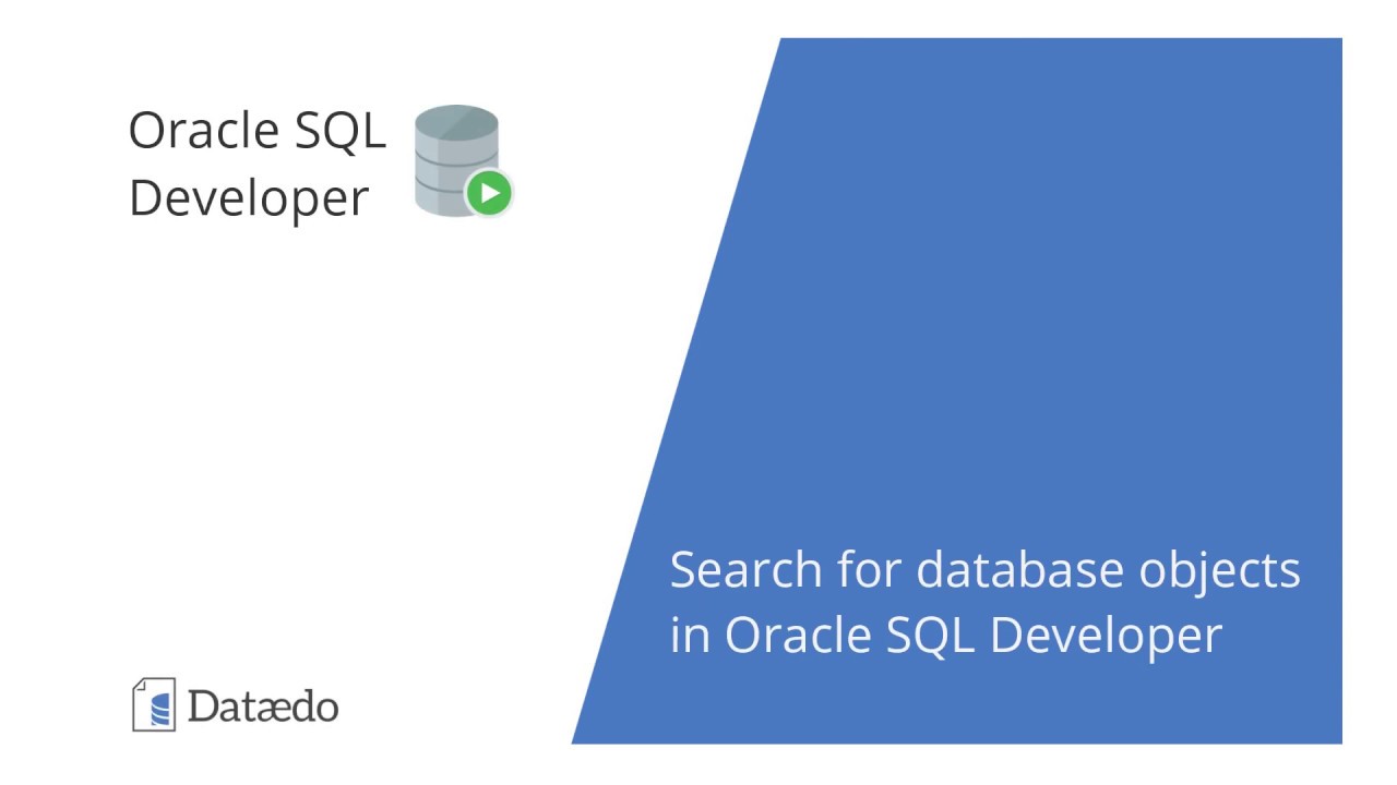 Search for database objects using Filters in Oracle SQL Developer