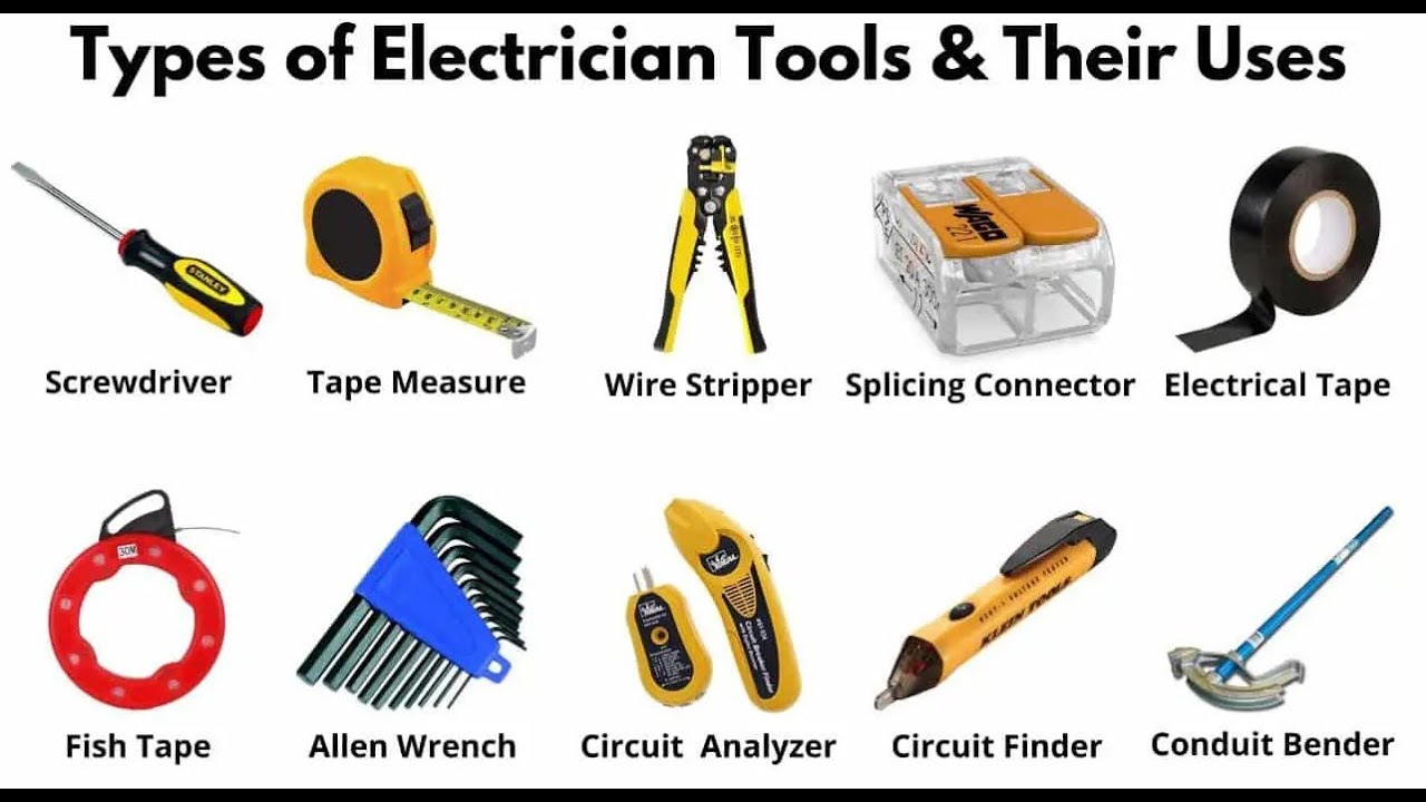 LIST OF 25 ESSENTIAL ELECTRICIAN TOOLS NAMES & USES