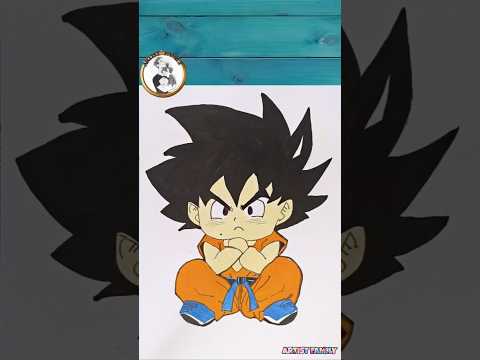 Goku Dragon Ball Easy Drawing | Goku Anime Drawing Short | #goku #art #drawing #shorts #anime