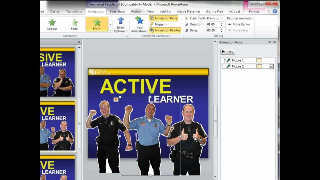 PowerPoint 2010 | Adding Animation to People