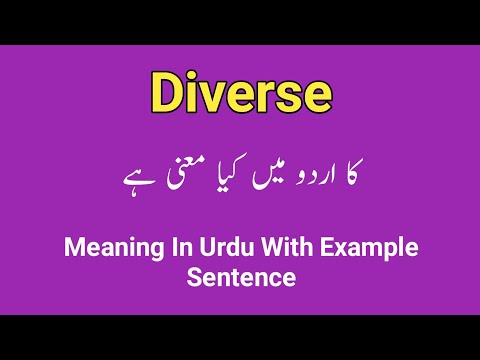 Diverse meaning in urdu/hindi || Meaning of diverse || Diverse Pronounciation