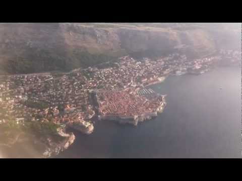 Flying into Dubrovnik, Croatia