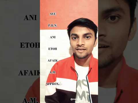 Complete the Abbreviations || #abbreviation #advancedenglish #shorts