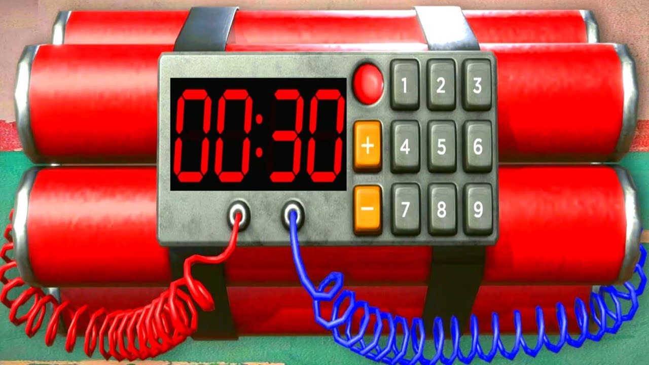 30 Second Timer Bomb with Loud Music | Thirty-Second Timer Bomb | Timer Bomb 30-Second